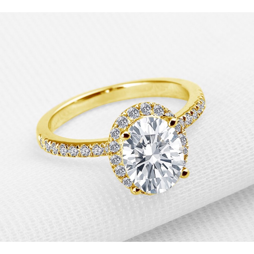 Pure Gold Engagement Rings - Velvet Sparkles