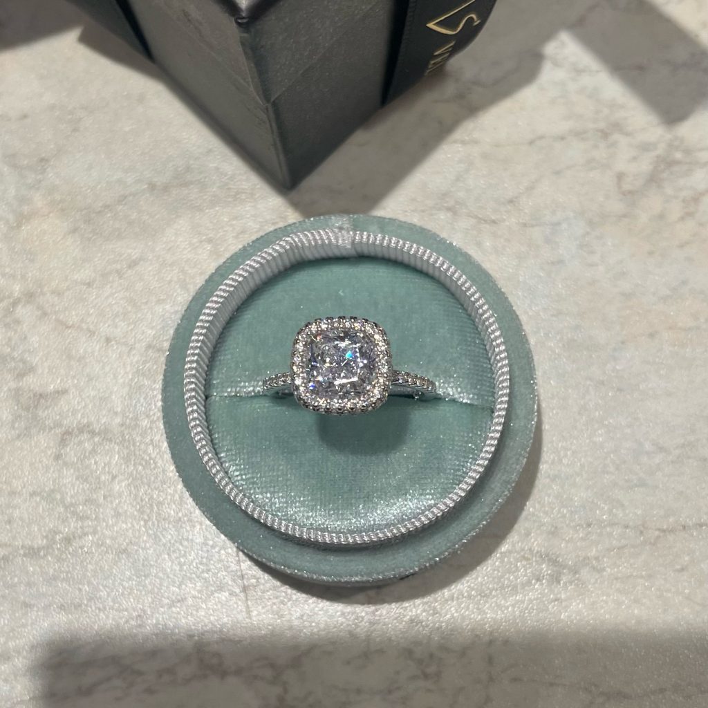 Kimberly Cubic Zirconia Engagement Ring - Velvet Sparkles